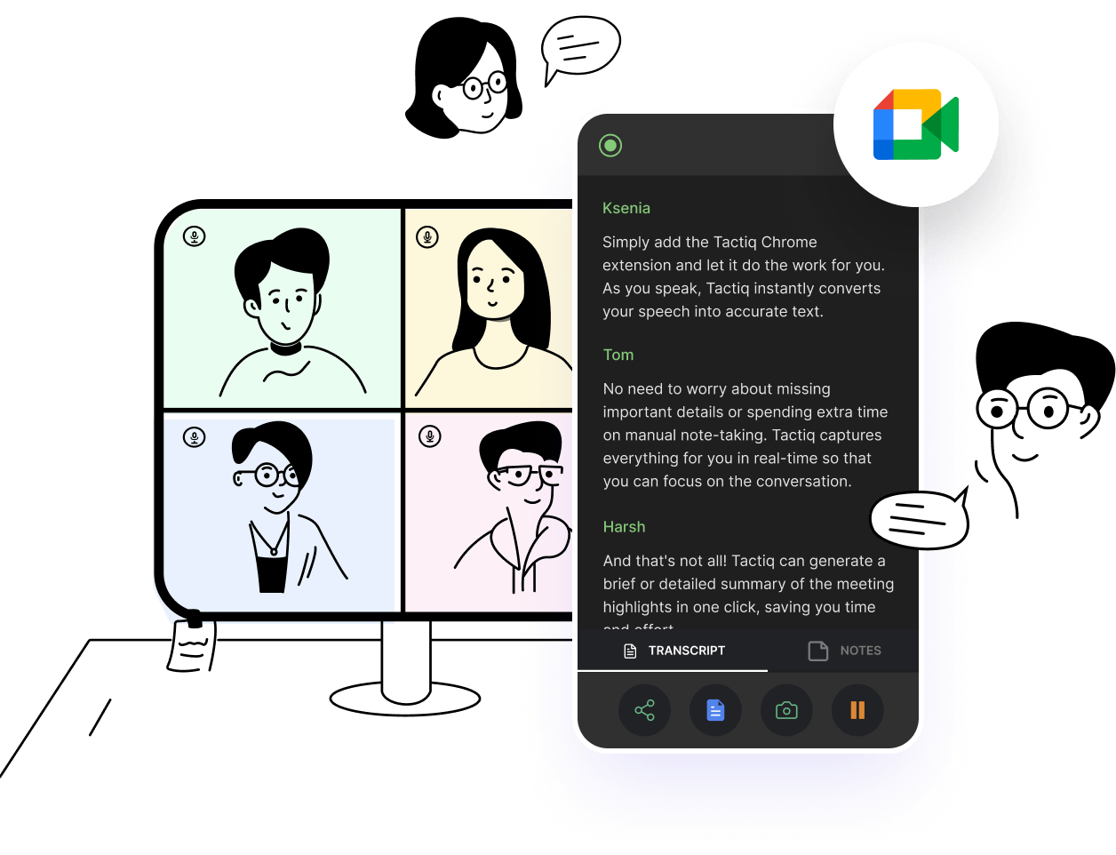 AI Note Taker: Real-Time Transcripts for Google Meet
